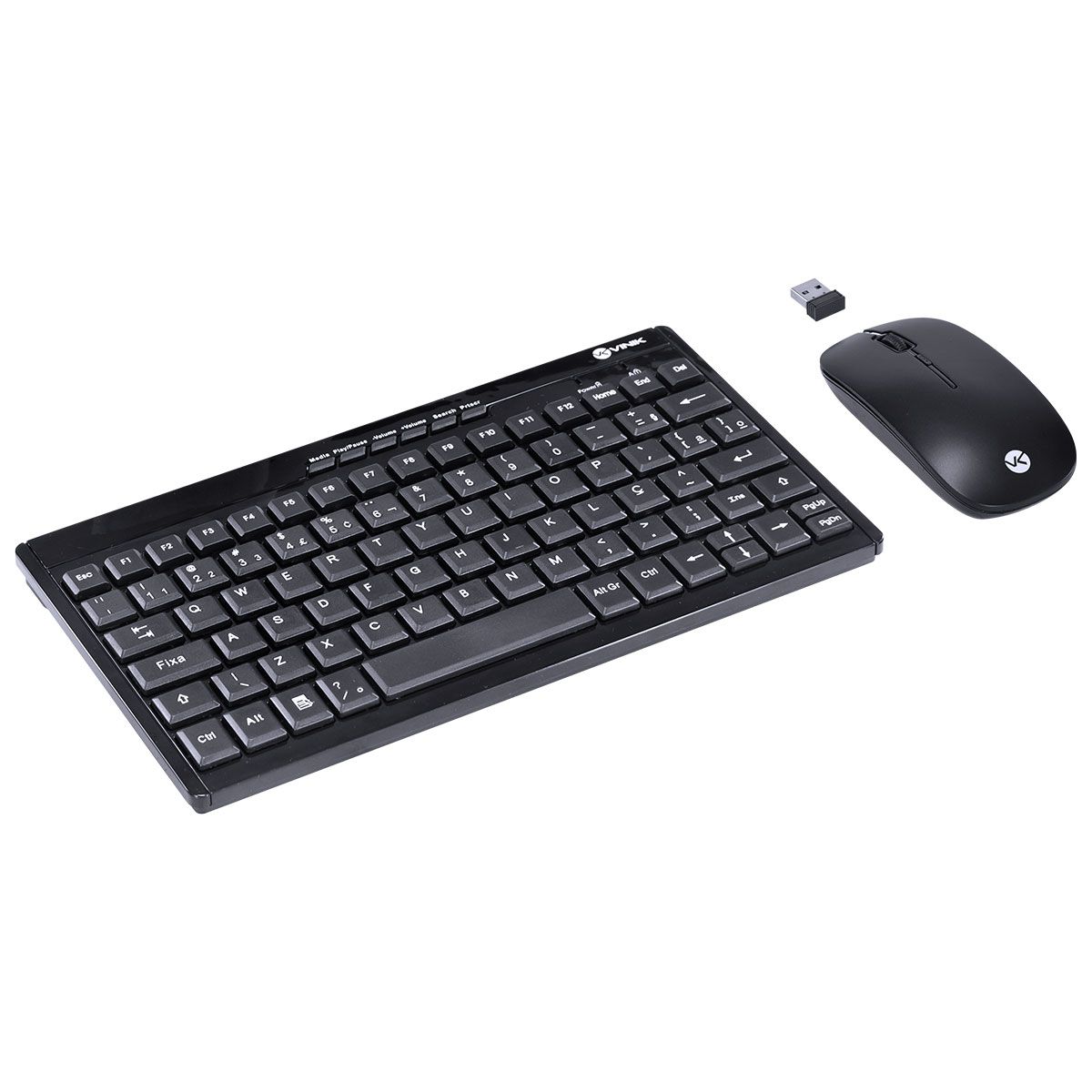 Teclado Mini E Mouse Sem Fio Dynamic Flat Abnt2/1200Dpi Preto Usb Dc110 ...
